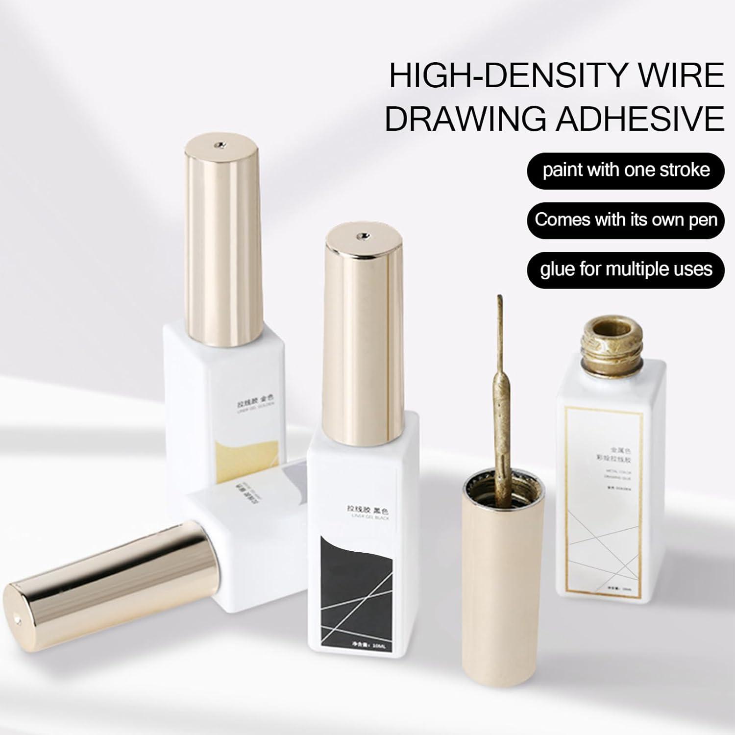 Metallic Painting Polish Bright Liner Metal Painted Drawing Liner Gel ...