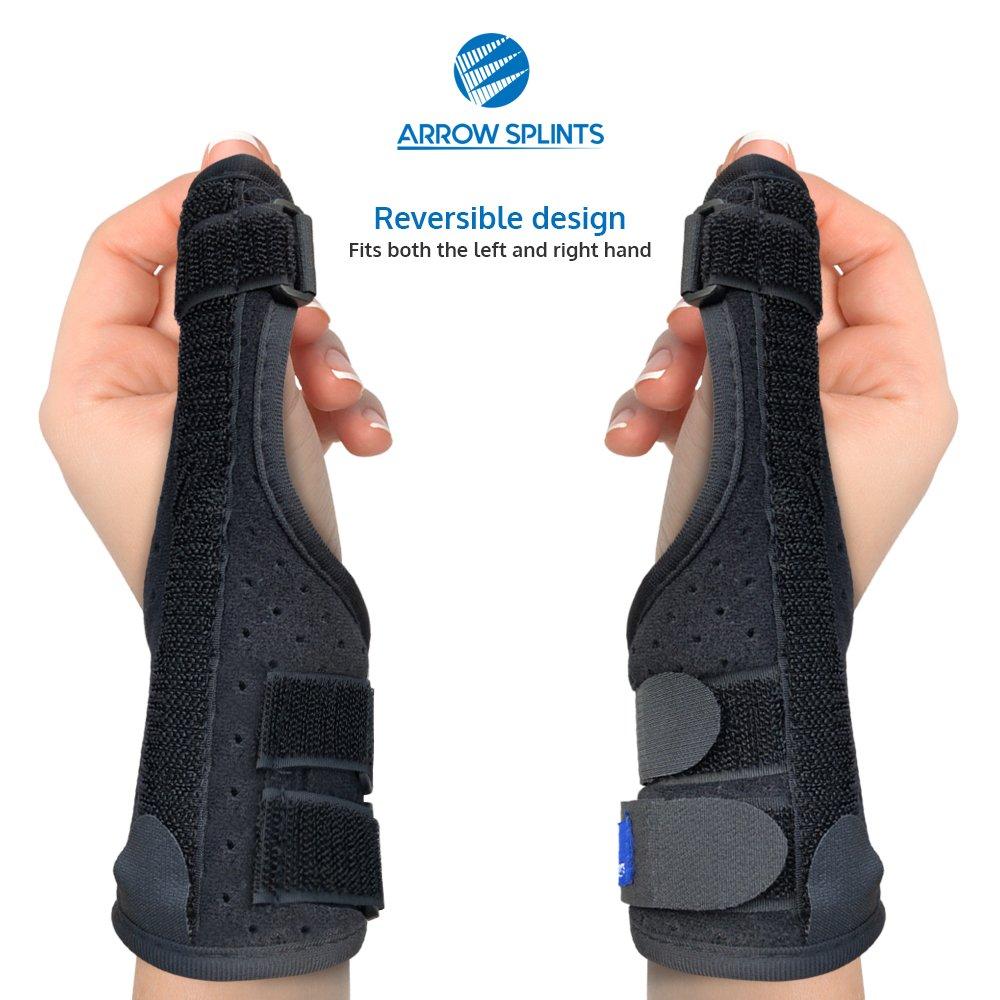 Arrow Splints Thumb Brace for Arthritis, Trigger Thumb, Carpal Tunnel - Reversible Thumb Spica ...