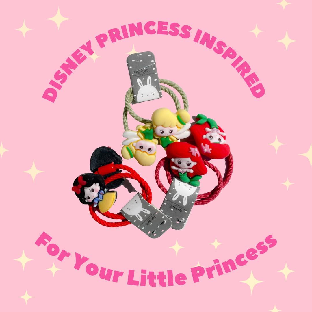 Hey Sis Princess Hair Ties Set - Fine Elastic Ponytail Holders - Tinker ...