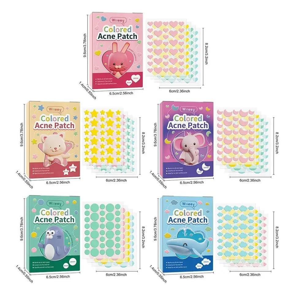 Buy Wiieey Colored Acne Patch - 144 Cloud-Shaped Pimple Patches for ...