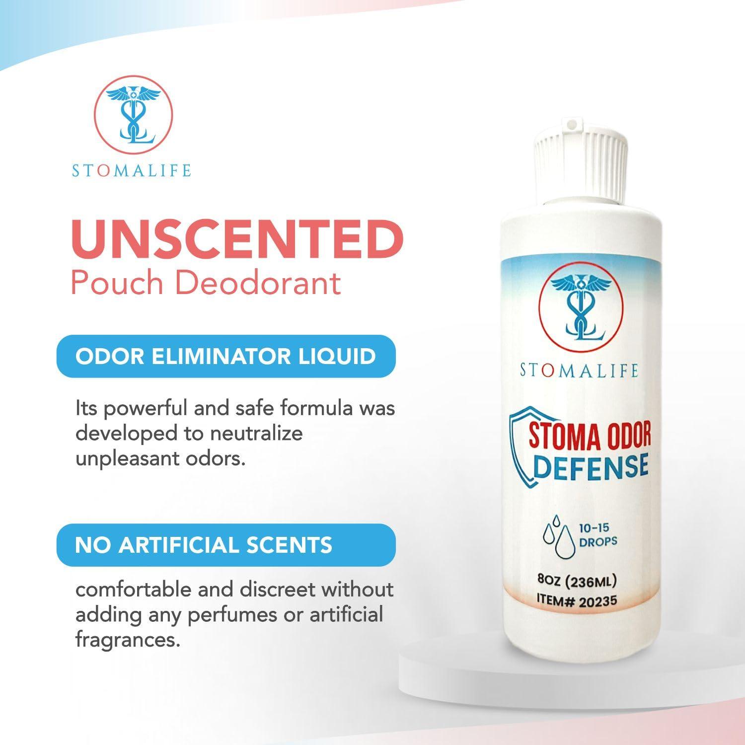 Ostomy Deodorant - 8 Oz | Stoma Odor Eliminator & Defense | Unscented ...