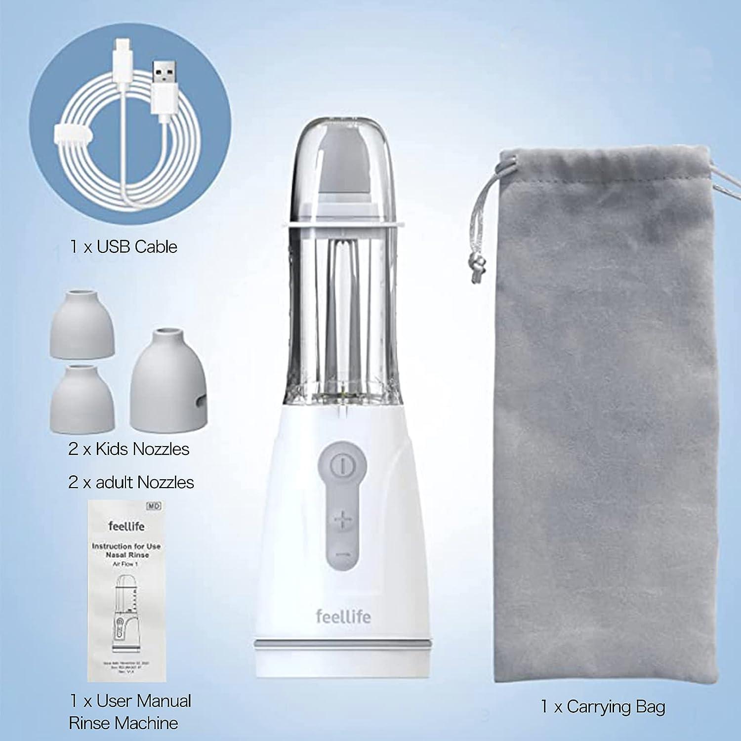 Cordless Neti Pot Sinus Rinse System for Kids and Adults - Nasal ...