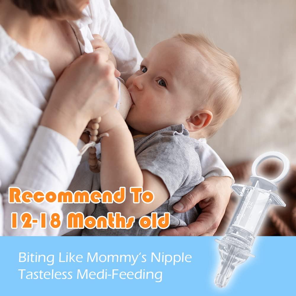 Elfzone Baby Medicine Dispenser Kit | 3PCS Silicone Infant Syringe ...