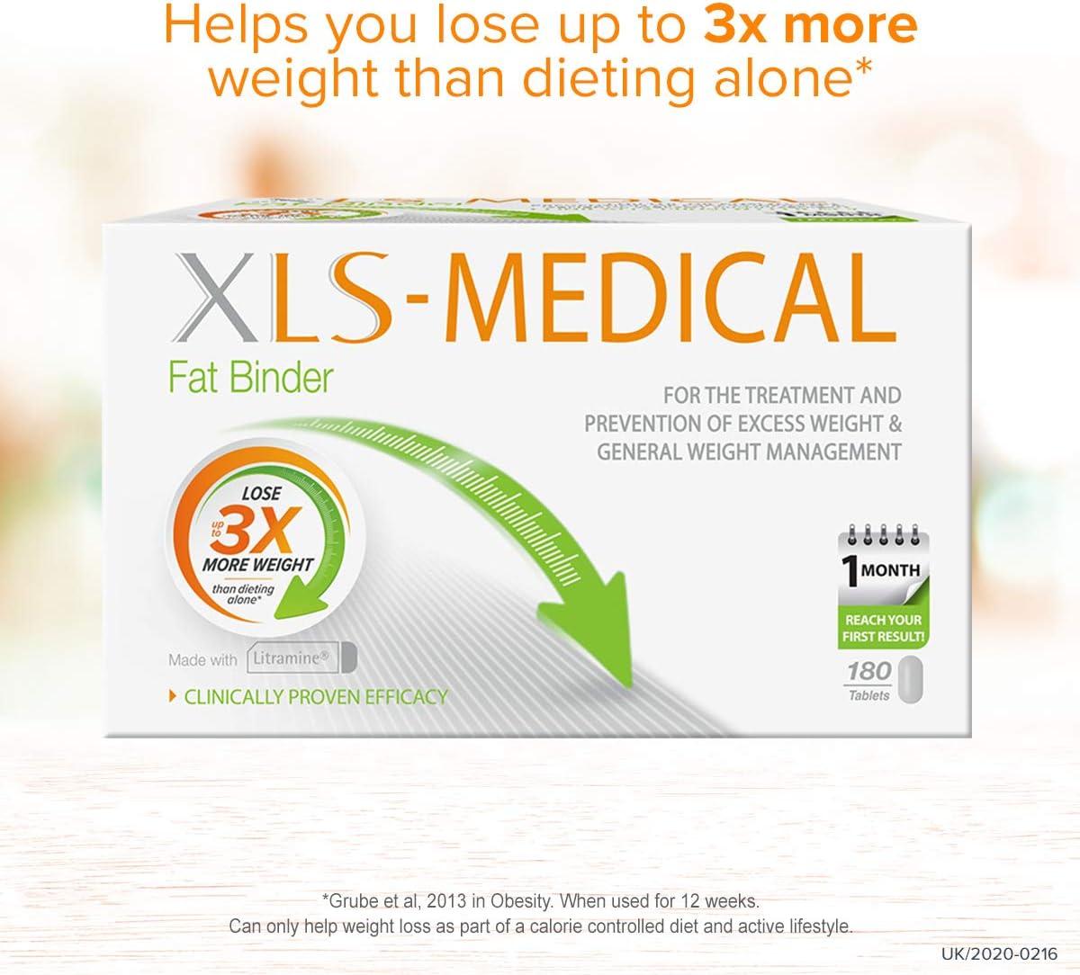 XLS-Medical Fat Binder 180 Tablets - Reduce Calorie Intake, Up to 3x ...