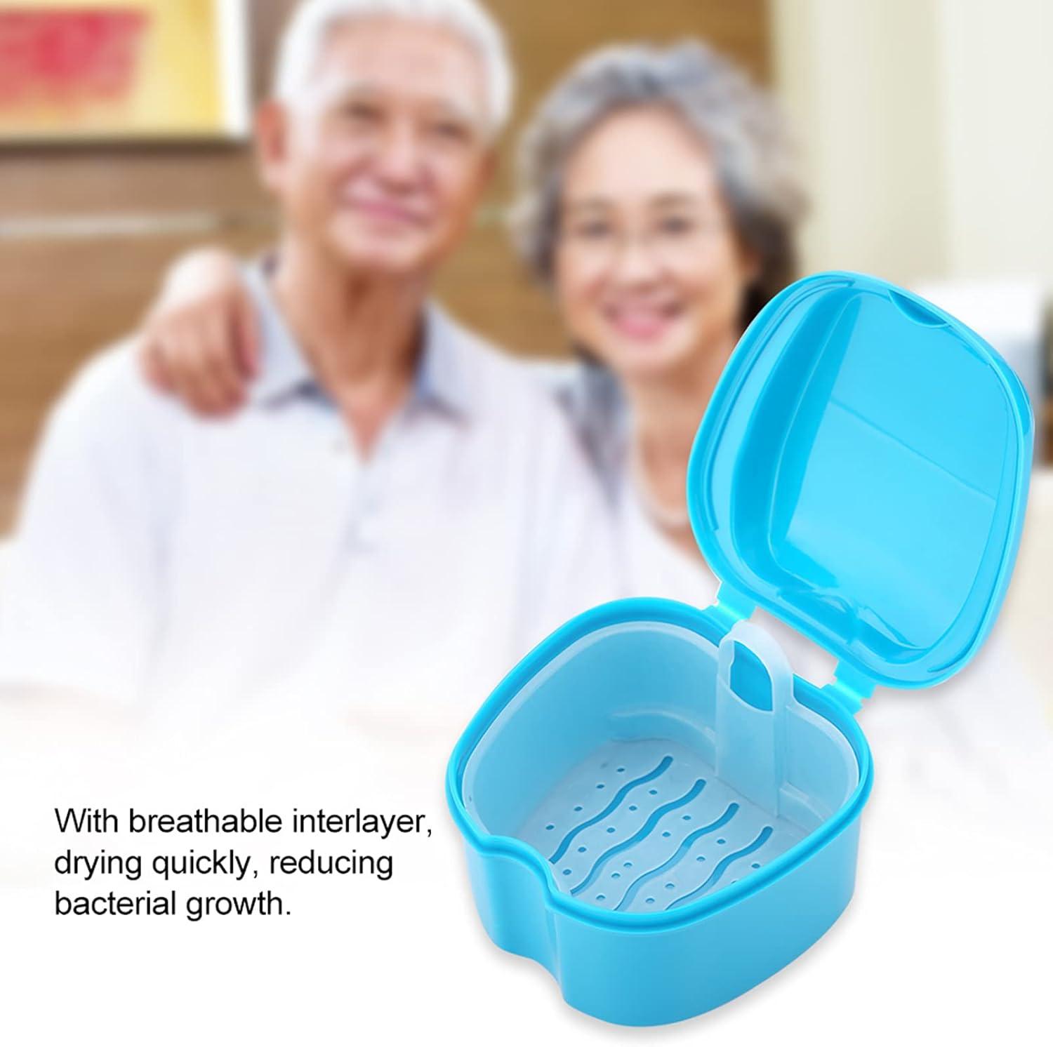 Buy Verdant Touch Denture Container | Light Blue Storage Box with ...