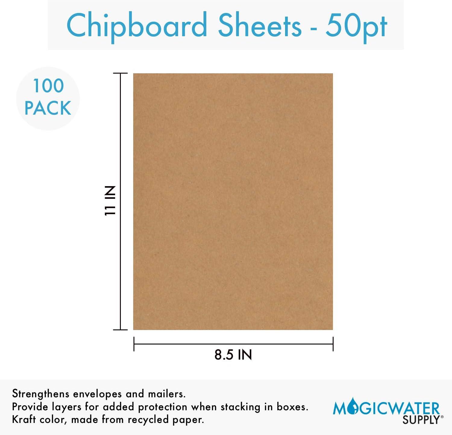 100 Chipboard Sheets 8.5 x 11 inch - 50pt (Point) Heavy Weight Brown ...