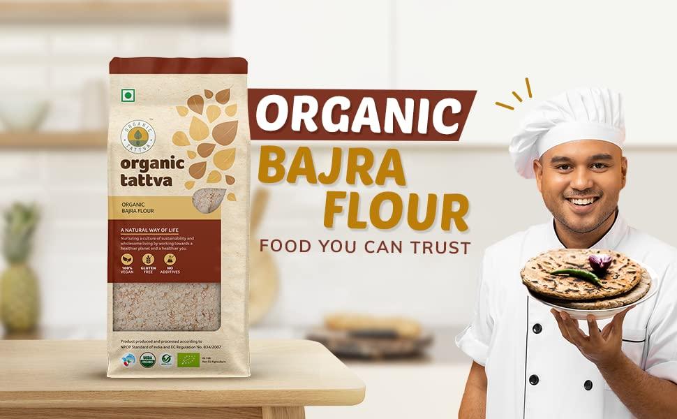 Organic Bajra Flour - 4 LBS Vacuum Packed | High-Quality Gluten-Free ...