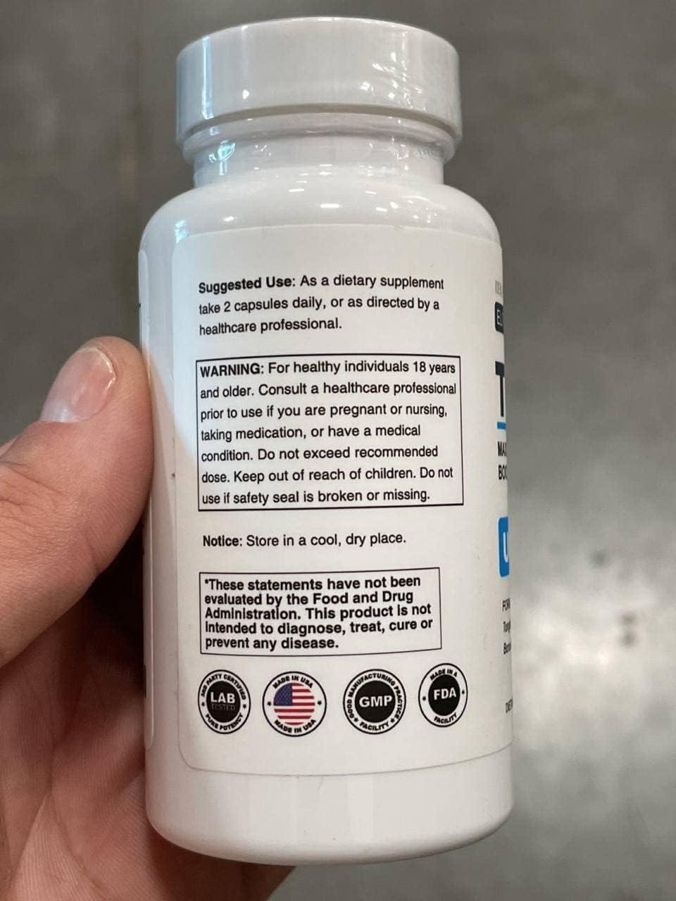 Testo 360 Ultra Pene Testo Complex for Men Elite Series - 60 Capsules ...