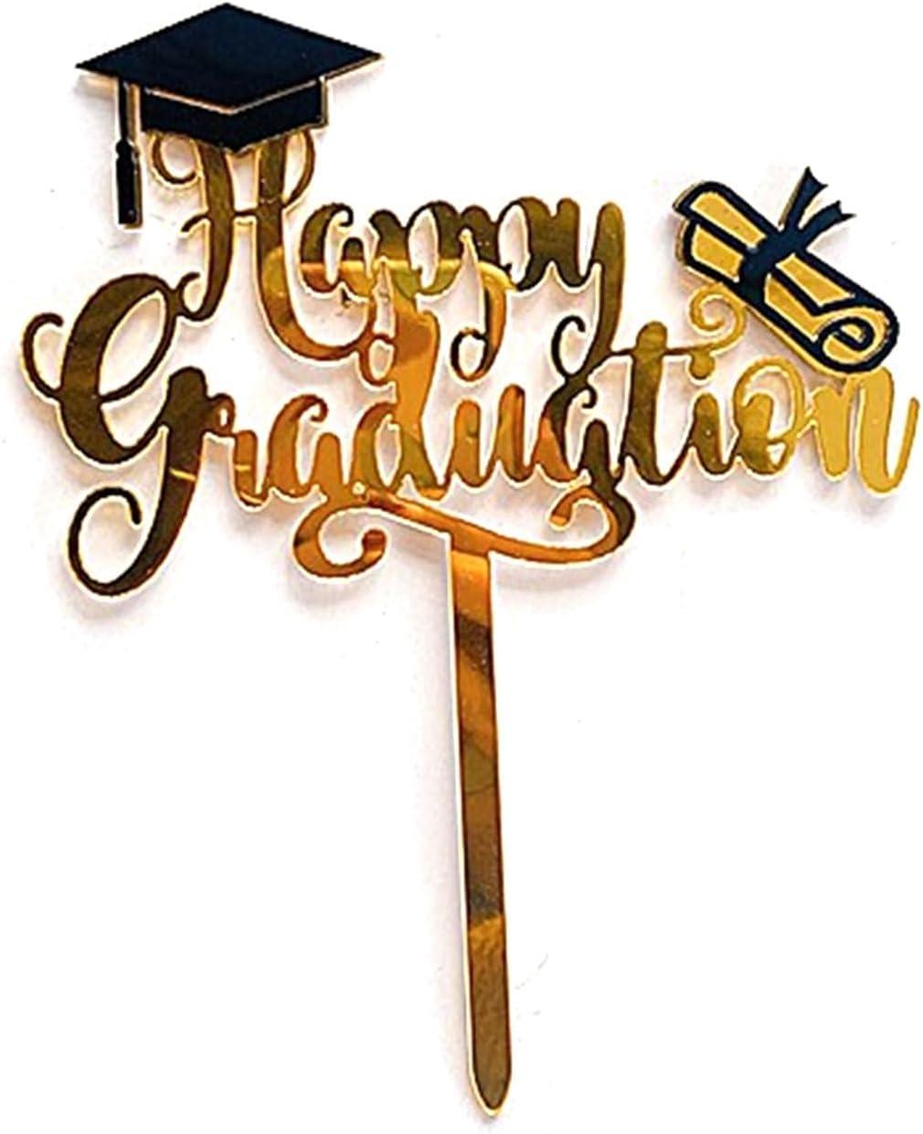 Graduation Cap Cake Topper Acrylic Pick Gift Son Daughter Classmate ...