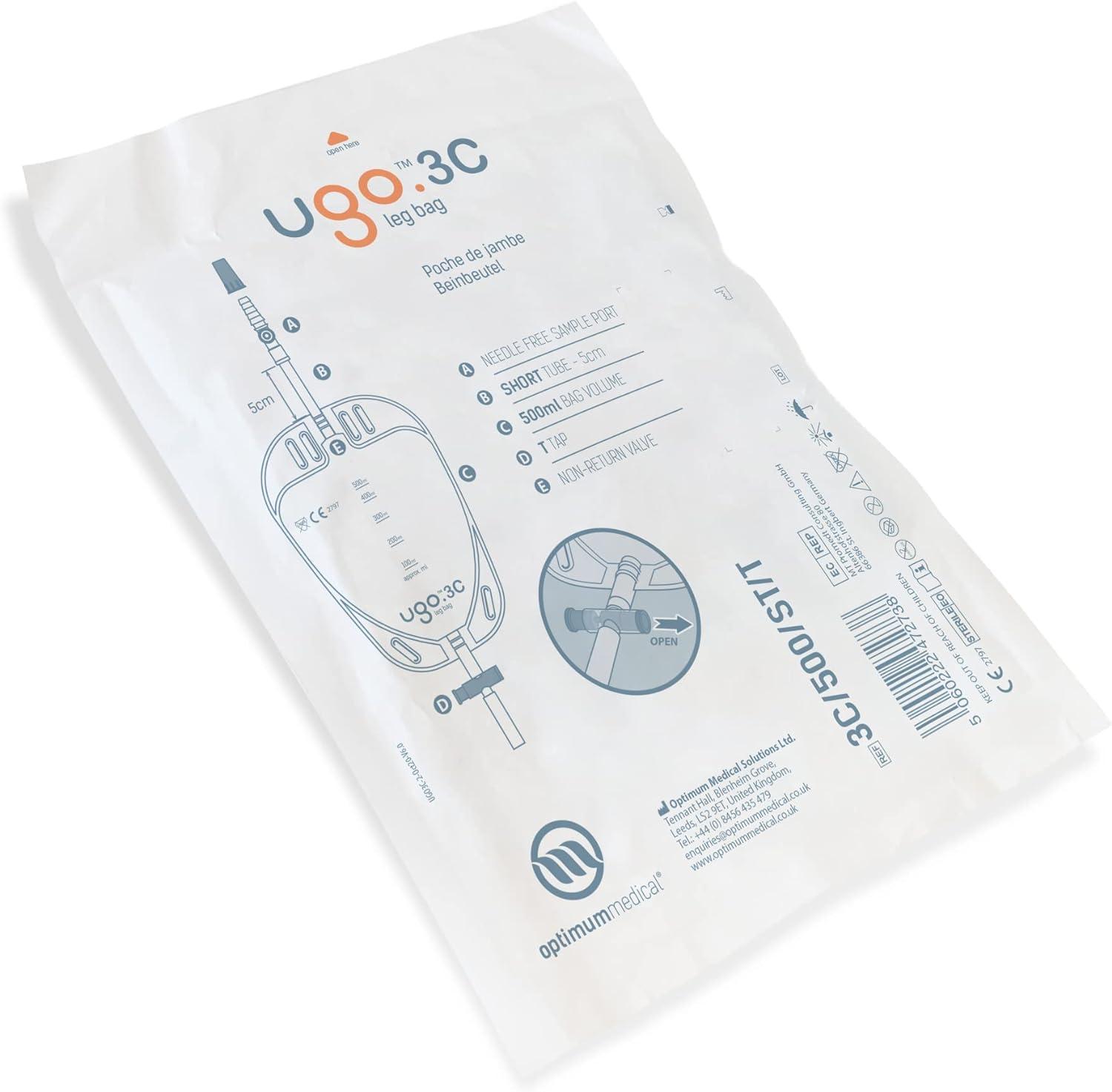 Ugo Leg Bags x10 - Urine Drainage Bags/Catheter Leg Bags T/Lever Tap ...