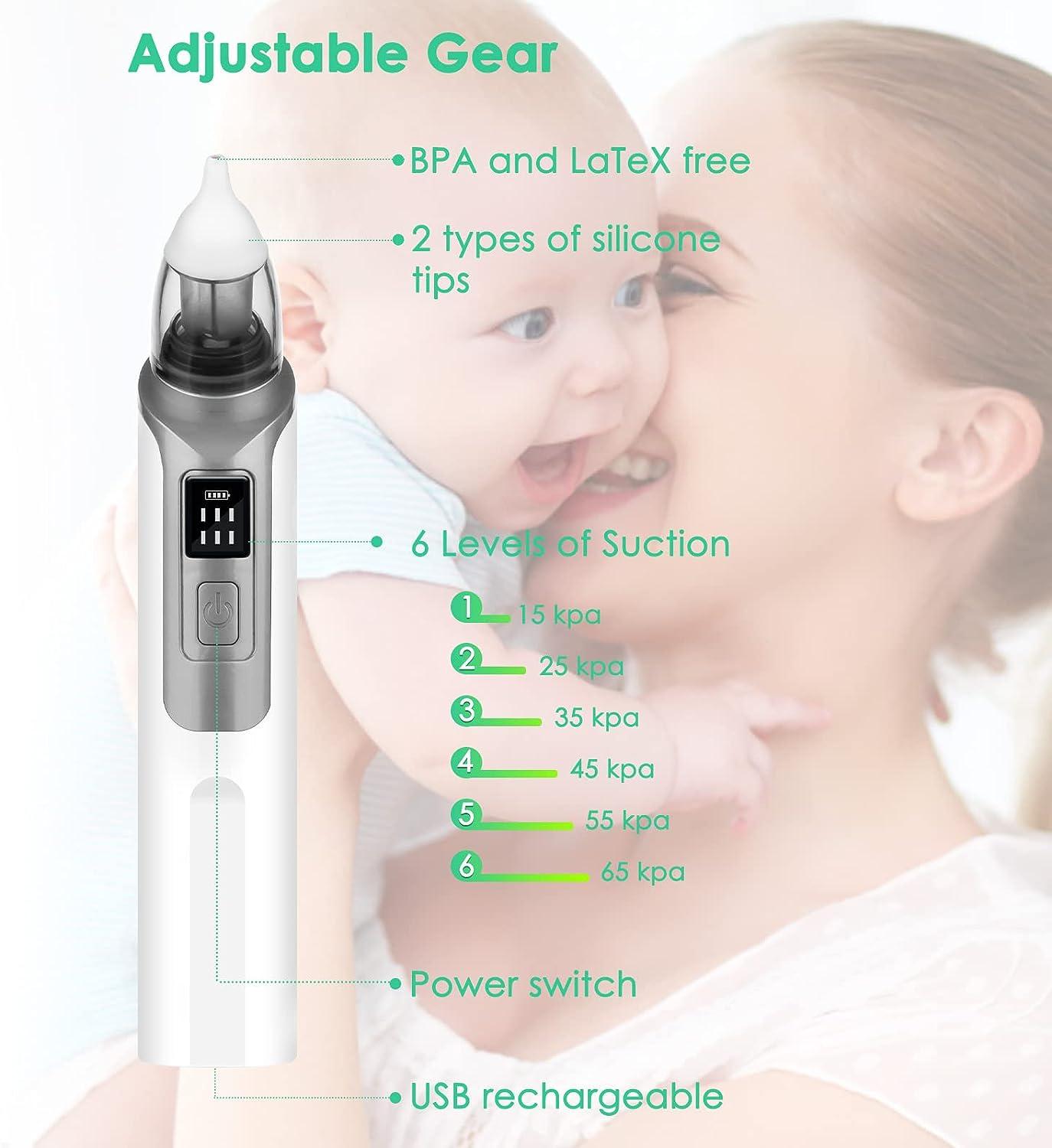 Rechargeable Baby Nasal Aspirator | Electric Nose Sucker for Newborns ...