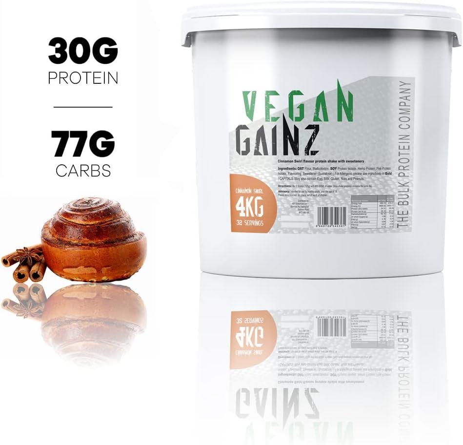 The Bulk Protein Company Vegan Gainz Plant Based Protein Powder ...