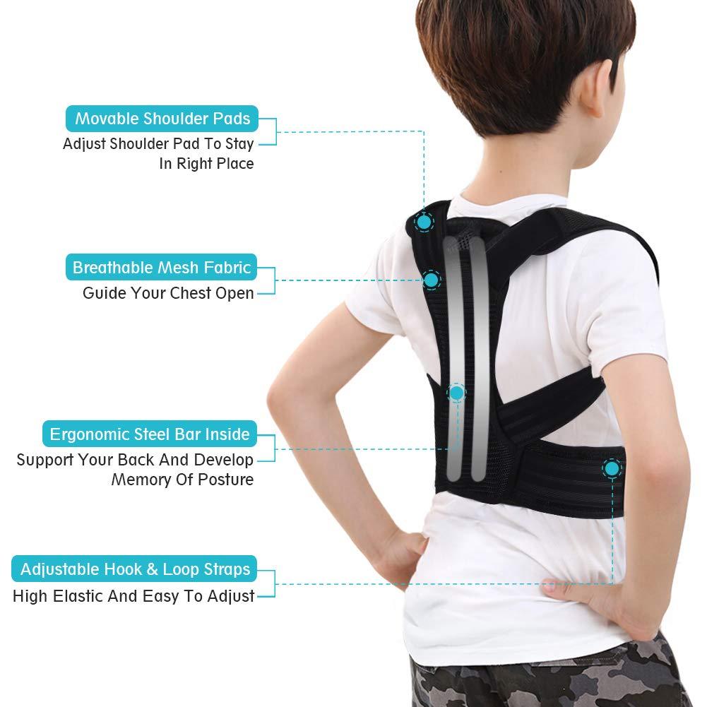 Kids Posture Corrector Brace - Teen Back Straightener & Spinal Support ...