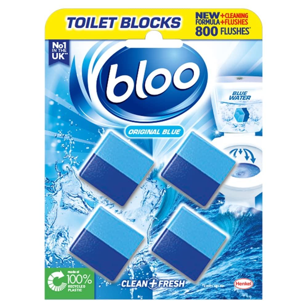 Bloo Toilet Block Original Blue Coloured Water In Tank Blocks 4 x ...