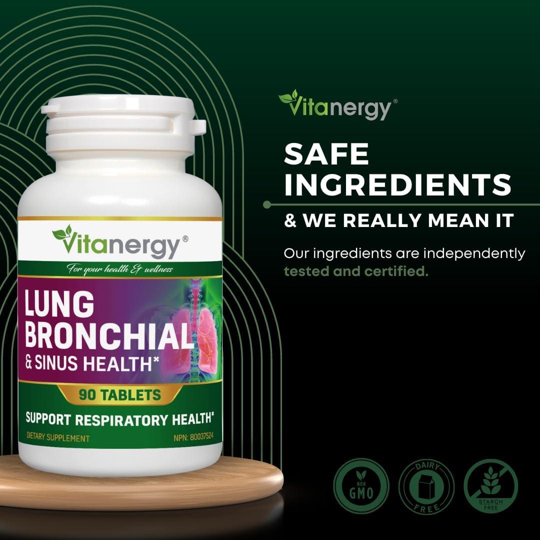 Vitanergy Sinus Lung & Bronchial Health Support | NAC Bromelain ...