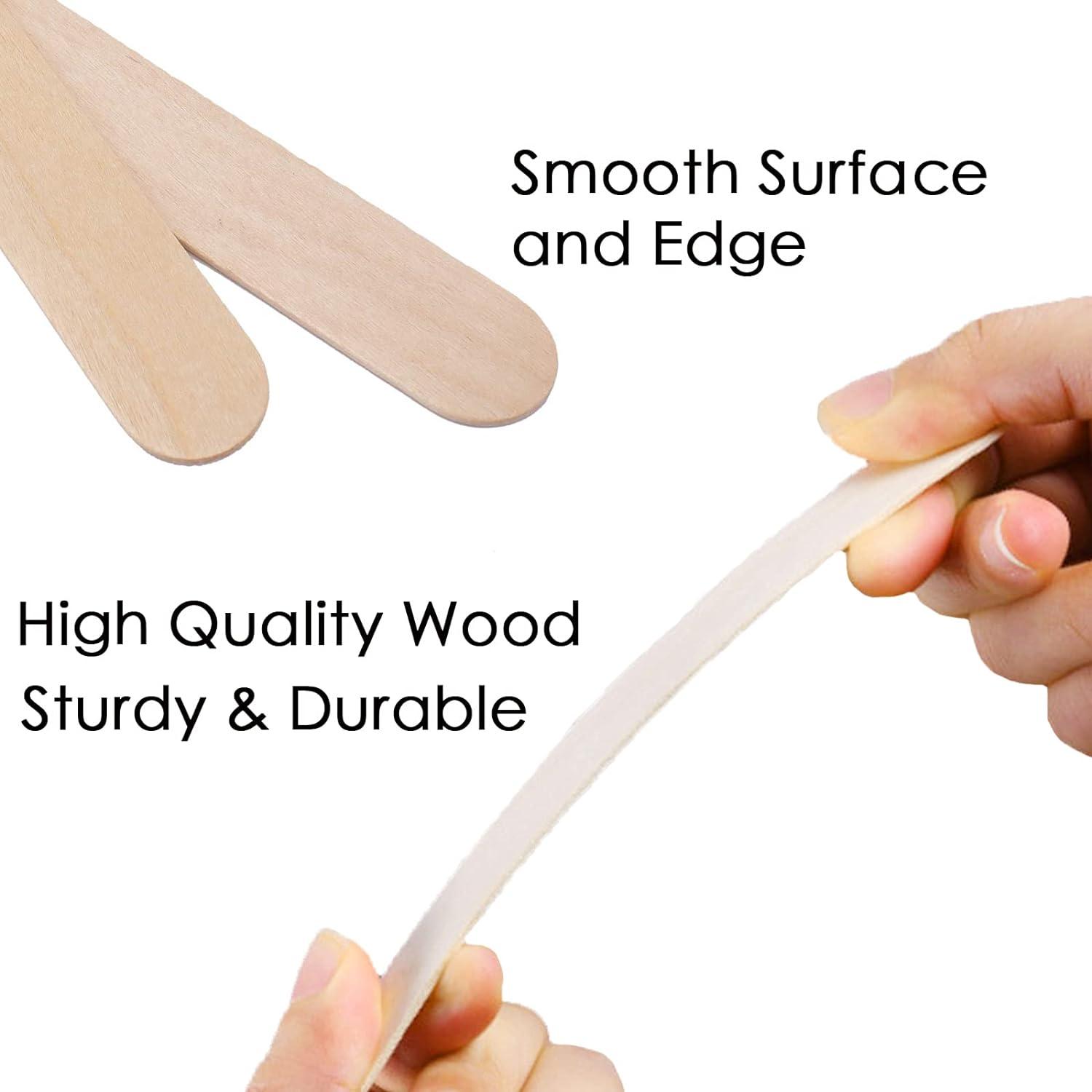 LLYJOYE 50 Piece Waxing Sticks | Wooden Spatulas for Face & Body Hair ...