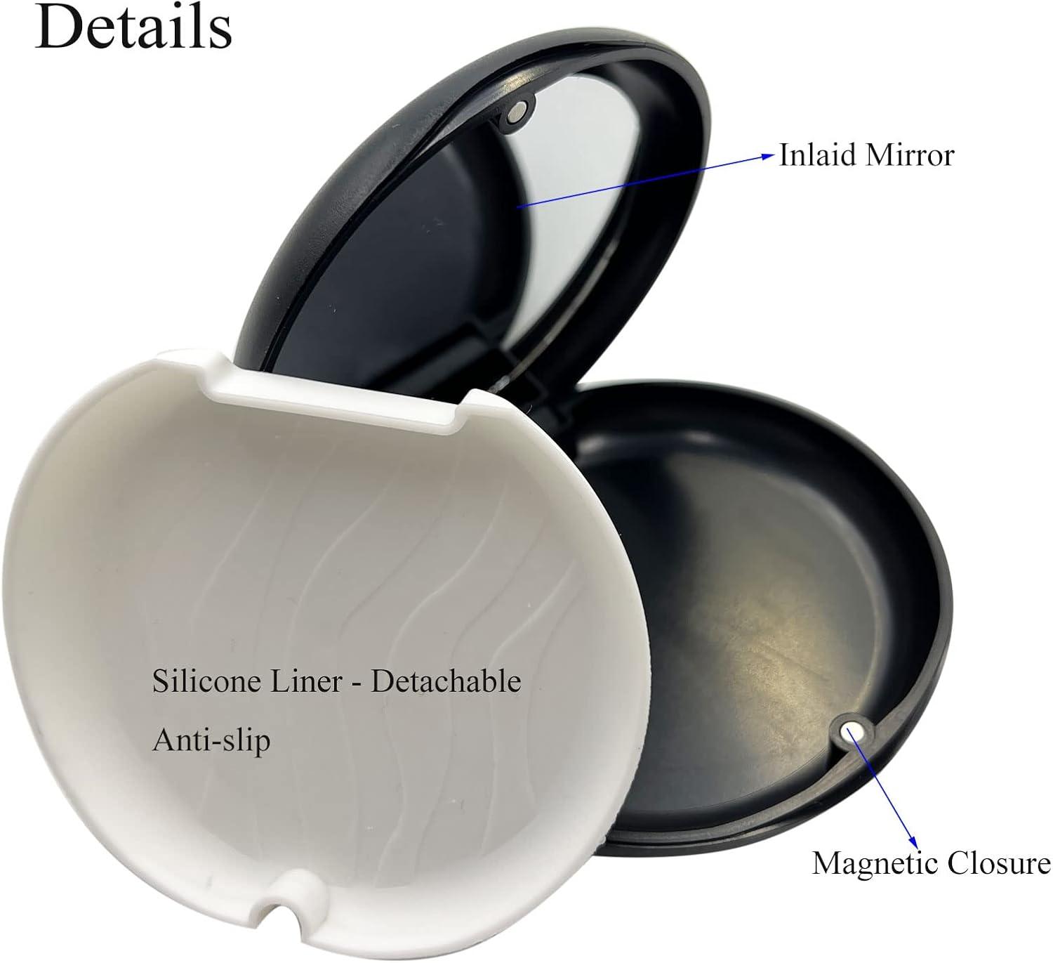 Orthodontic Retainer Case with Mirror - Aligner Case Box Black ...