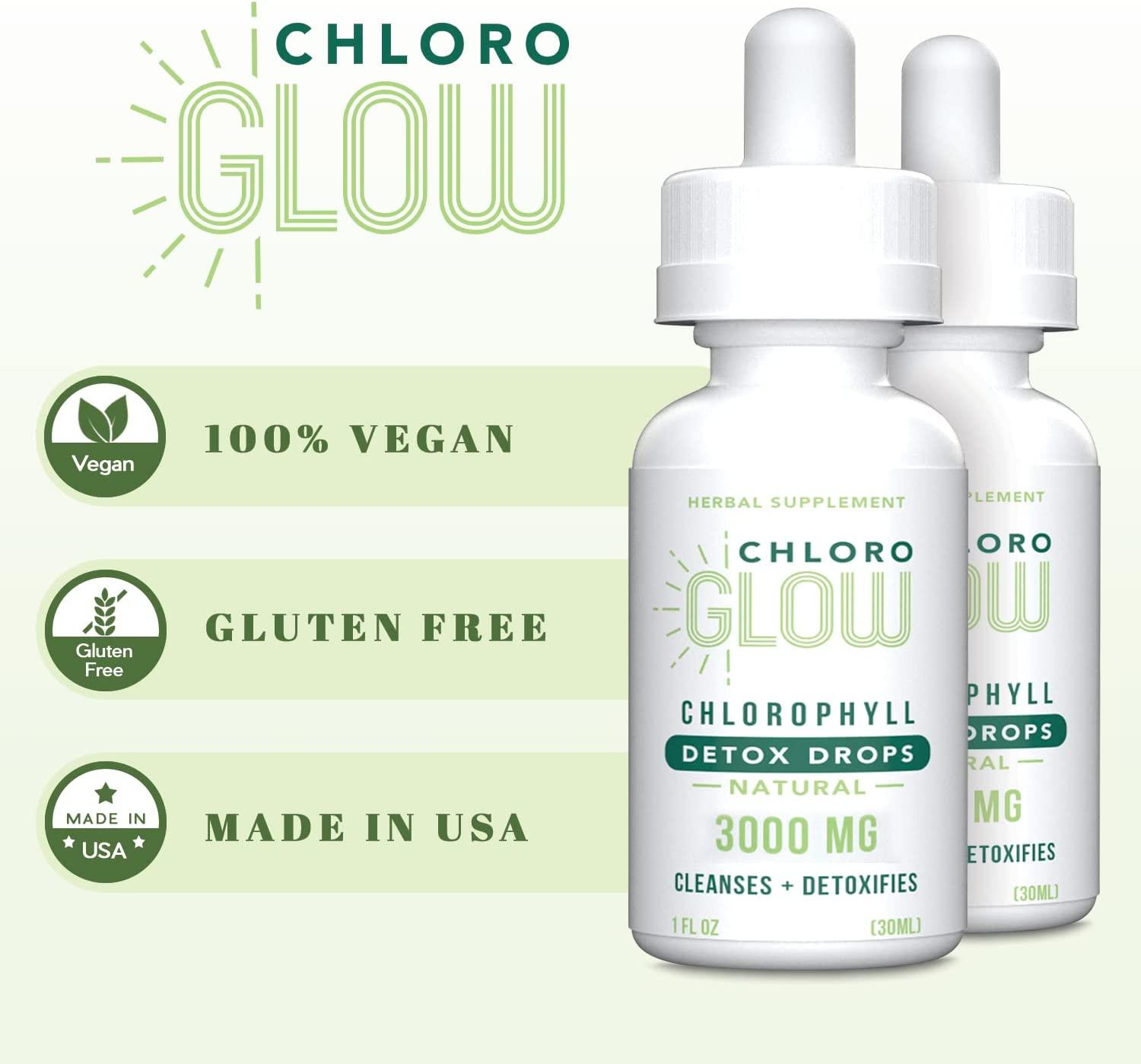 Chloroglow Liquid Chlorophyll Oxygen Drops 3000mg | Energy & Metabolism ...