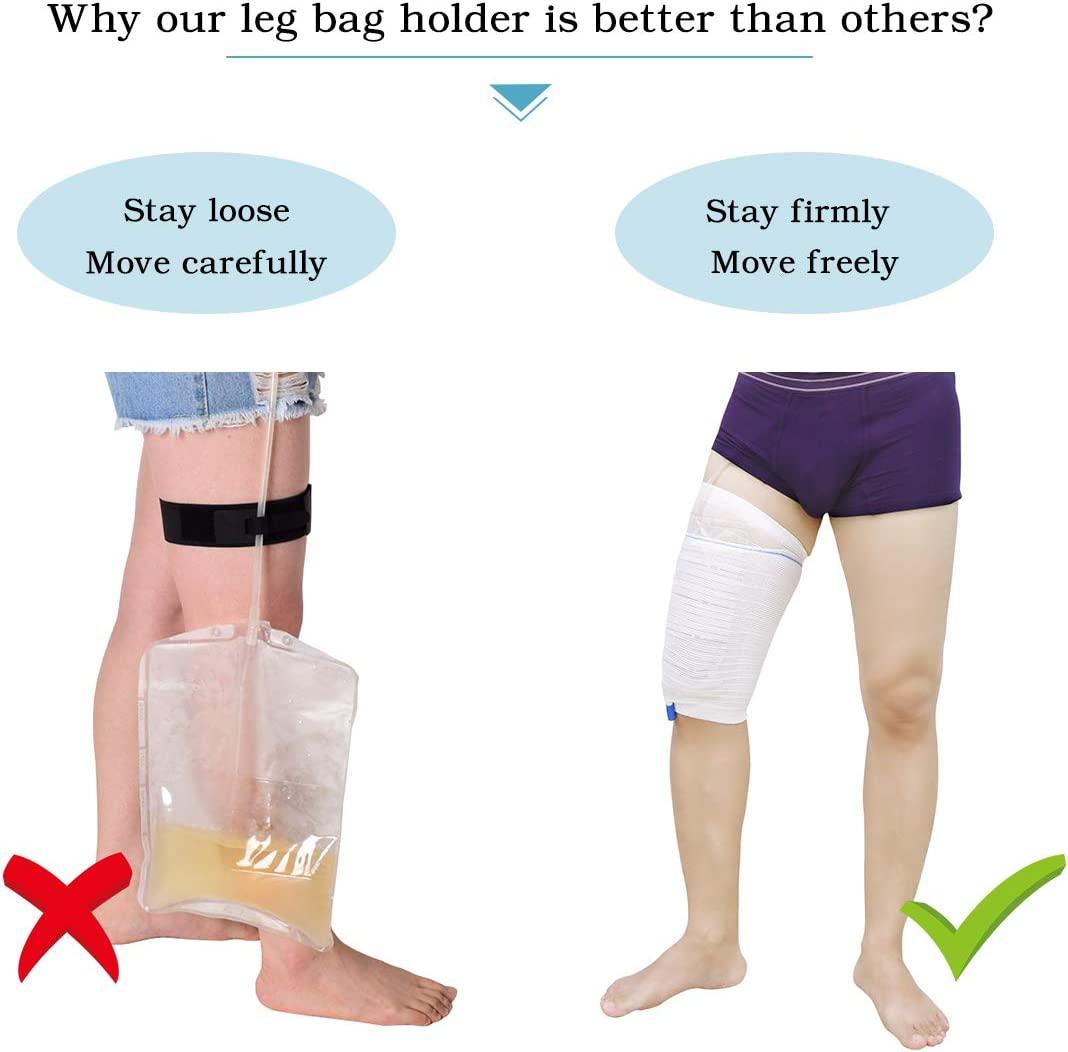 Catheter Leg Bag Holder 2 Count Fabric Catheter Sleeves Urine Leg Bag Holder Urinary Drainage
