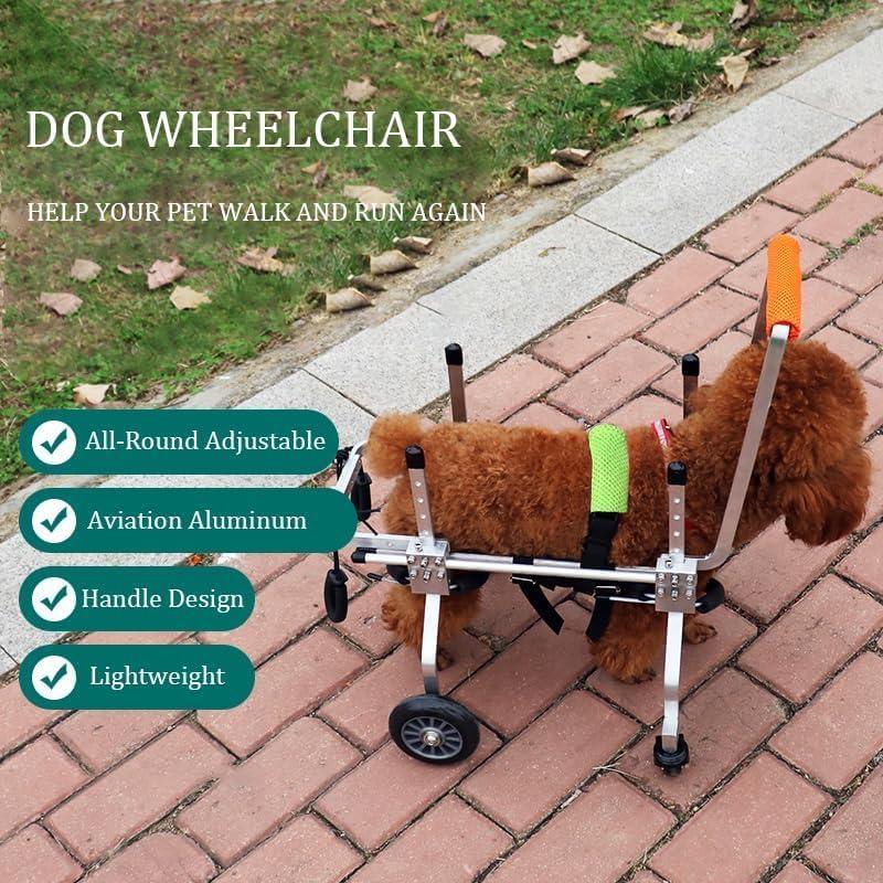 Dog Wheelchair Dog Wheelchair for Back Legs Adjustable 4 Wheel Pet ...