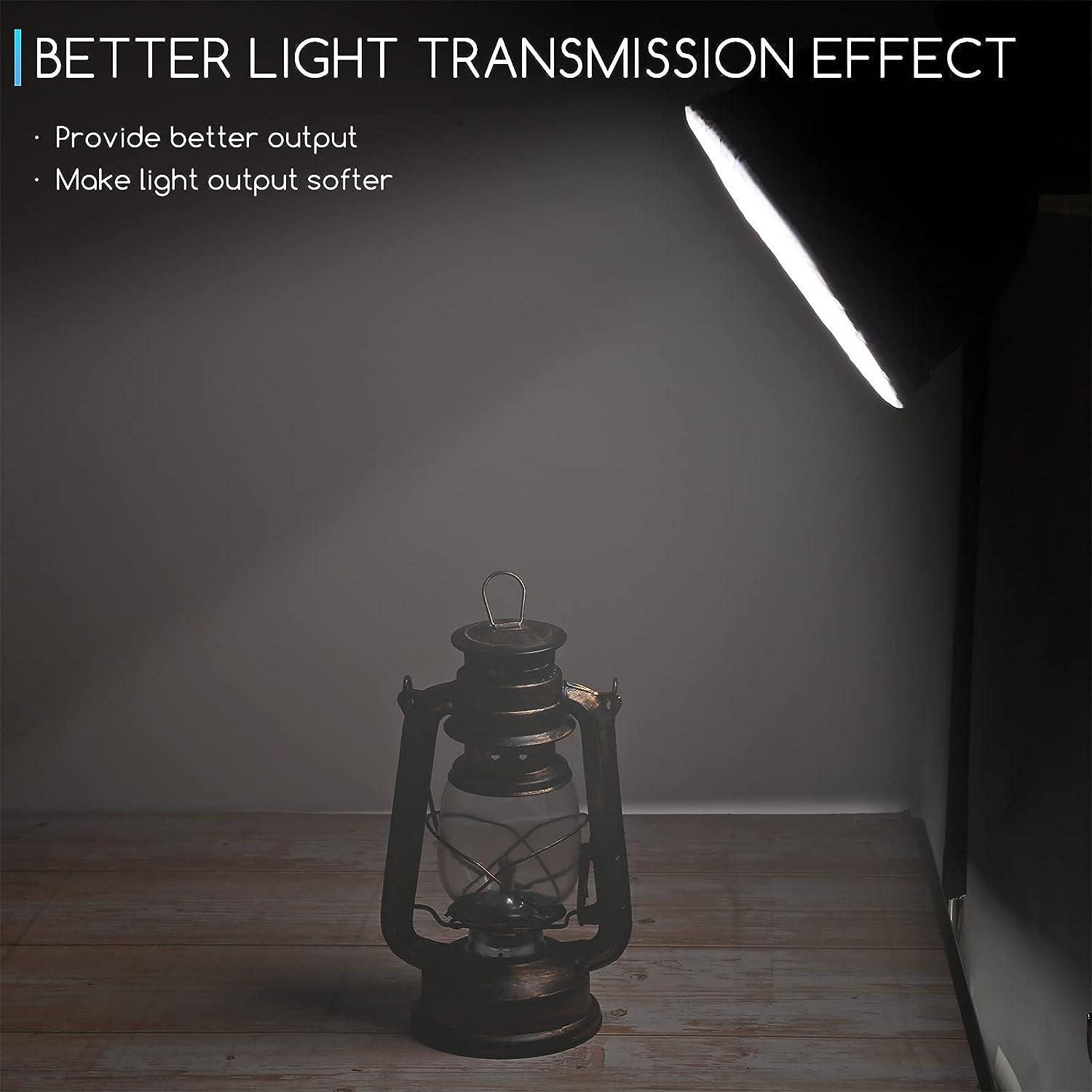 4-Piece 7 Soft Diffuser Lamp Sock Set for Strobe Flash Lights - White