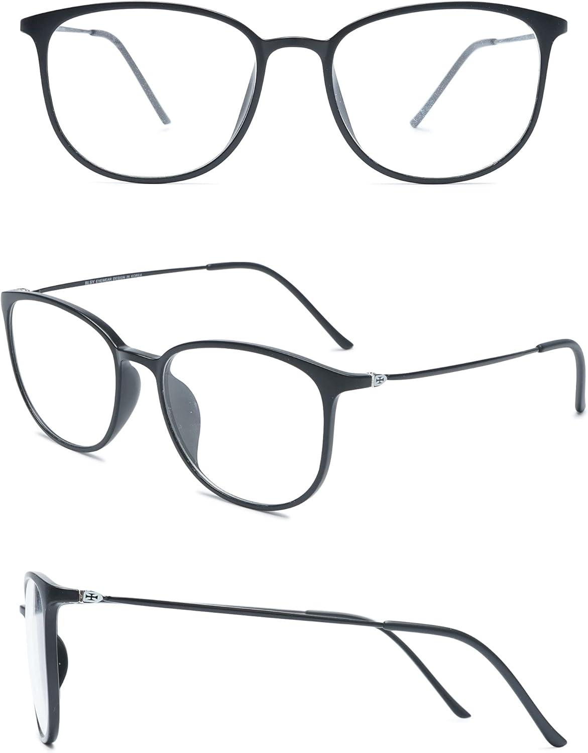 Koosufa Classic Retro Glasses Frames for Men & Women - Thin Ultra-light ...