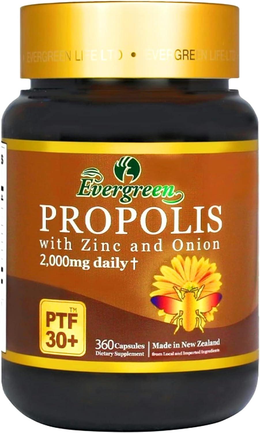 Propolis Concentrate 2000mg with Zinc & Onion 360caps - Evergreen ...