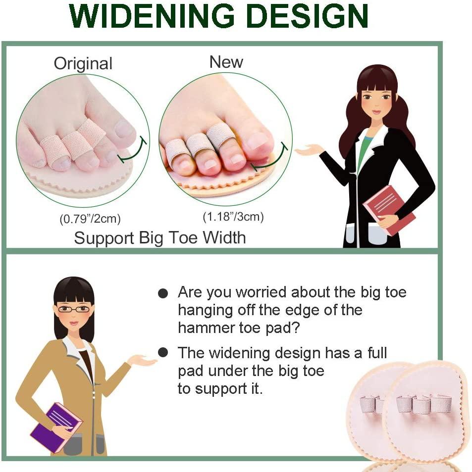 Welnove Toe Straightener Hammer Toe Corrector Pack of 2 - 3 Hole Splint ...