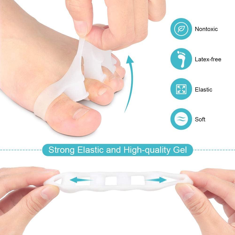 4 Pairs Gel Toe Separators and Bunion Correctors - Foot Pain Relief for ...