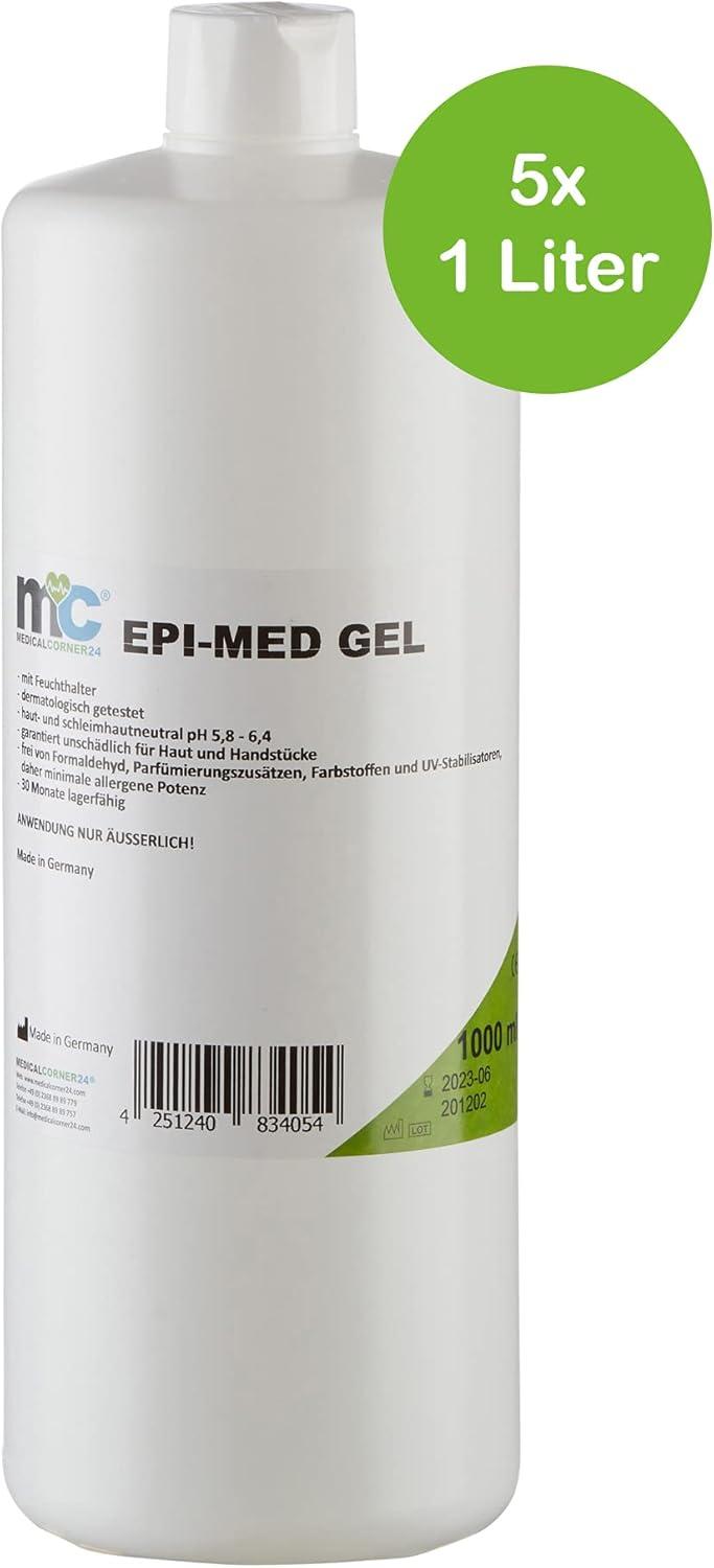 Buy 5 x 1L Epi-Med IPL Contact Gel | Best IPL Treatment Gel for Smooth ...