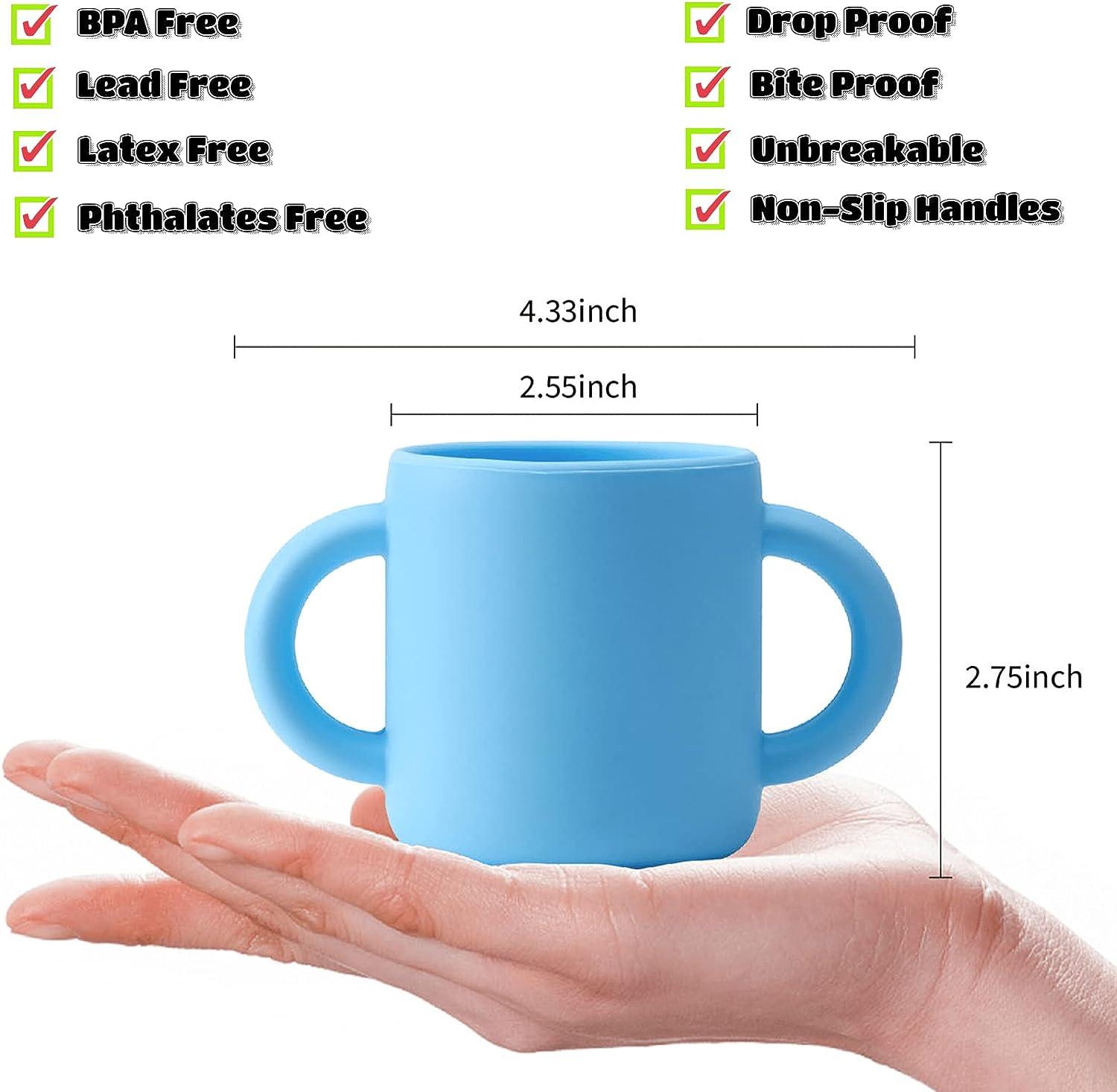 Silicone Training Cup for Infants - 5oz Open Cup with Handles ...