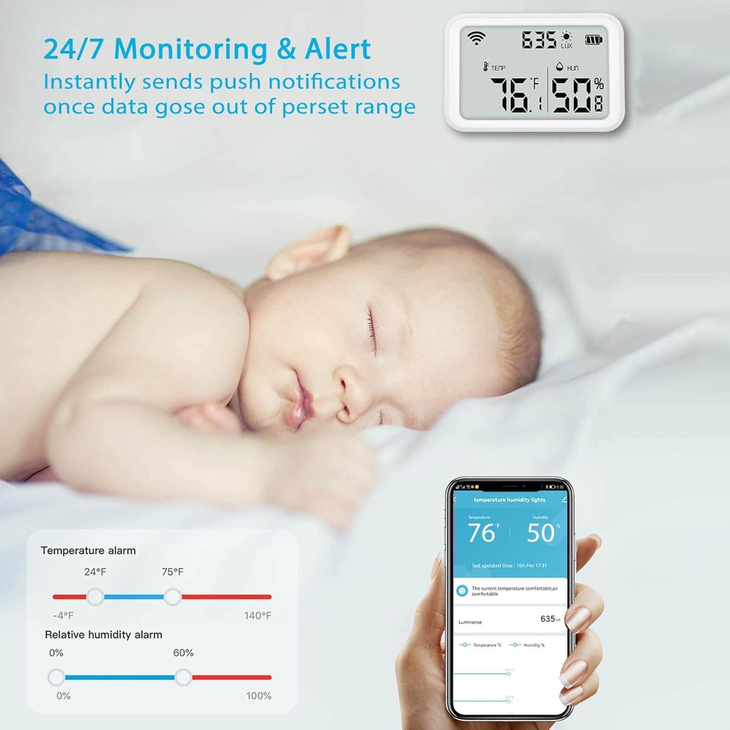 Tyenaza WiFi Thermometer Hygrometer | Intelligent Wireless Temperature ...