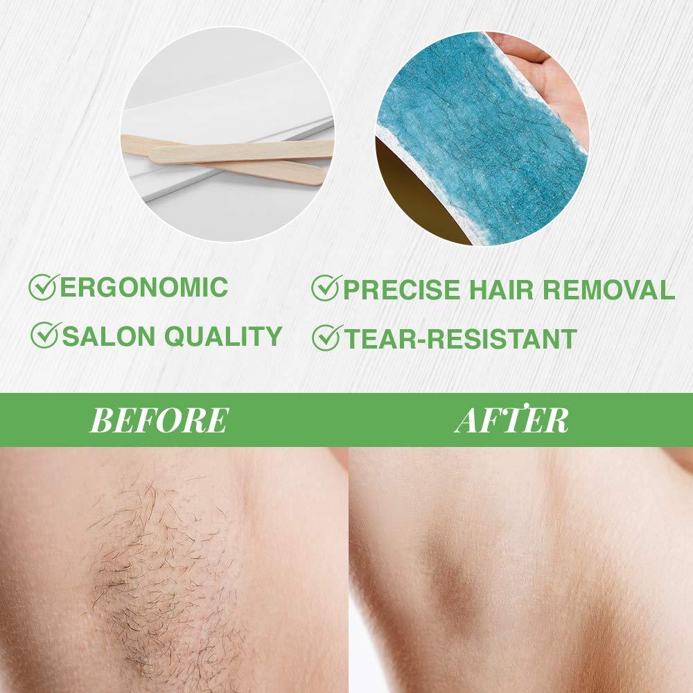 Clean + Easy Large Cloth Strips for Full Body Hair Removal | 100 Count ...