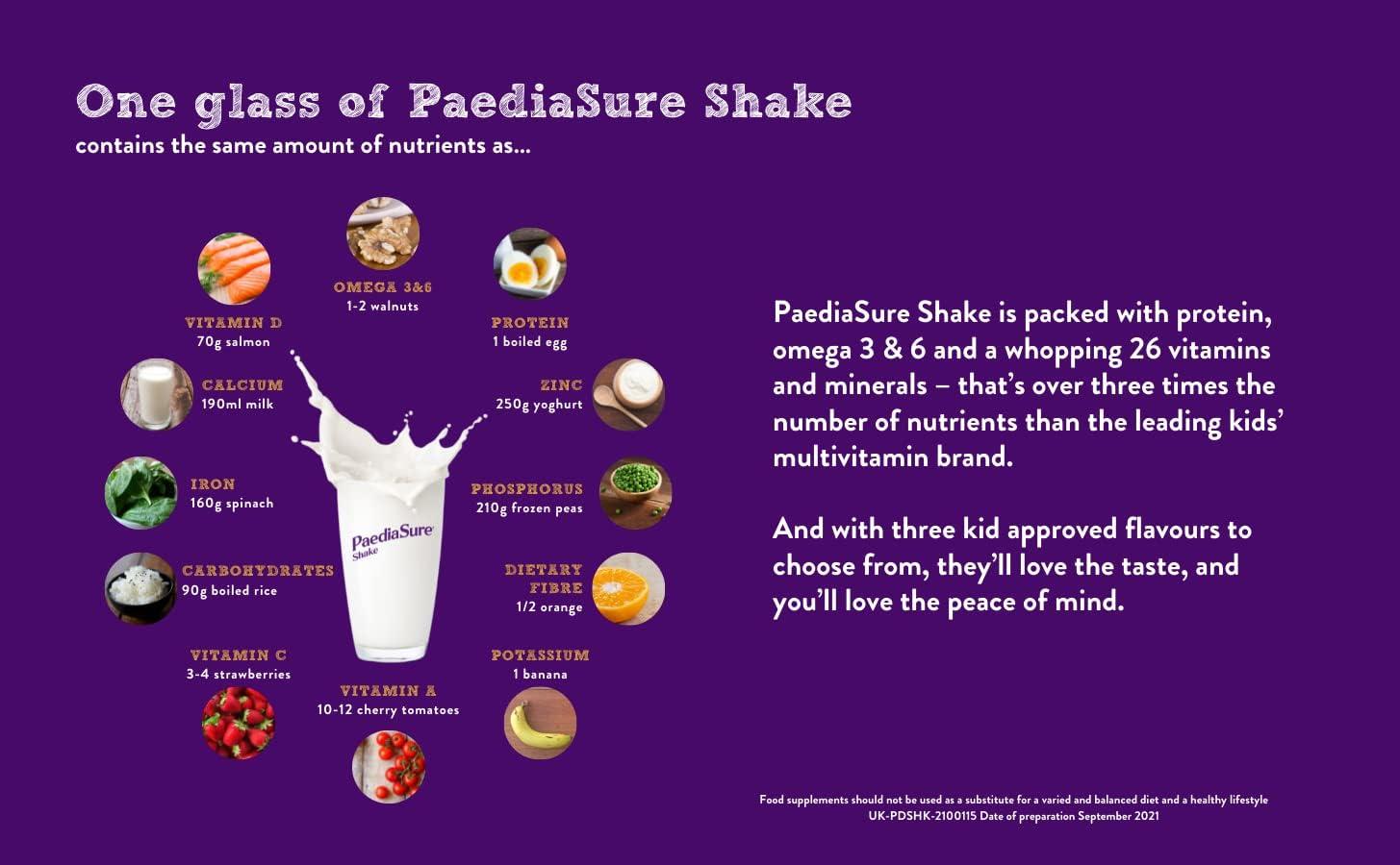 PaediaSure Shake Balanced Nutritional Supplement Drink Multivitamin for ...