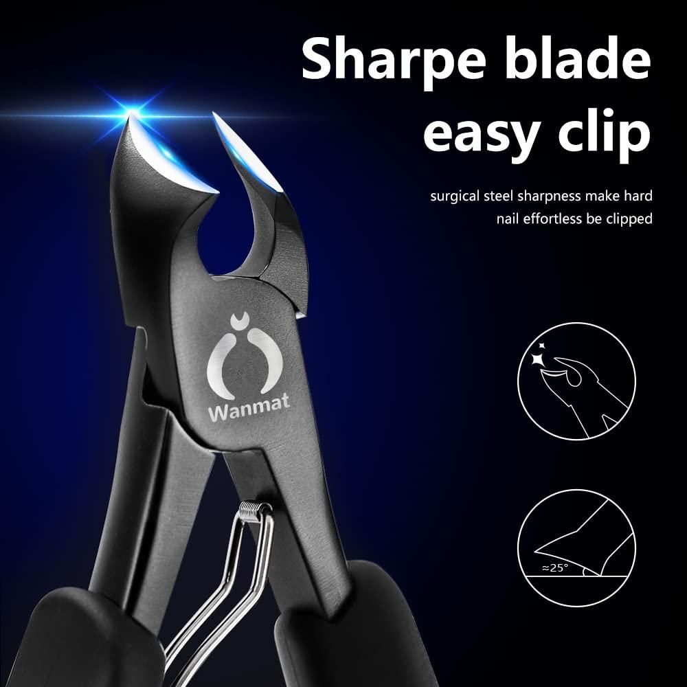 Wanmat Black Toe Nail Clippers - Podiatrist Recommended Toenail ...