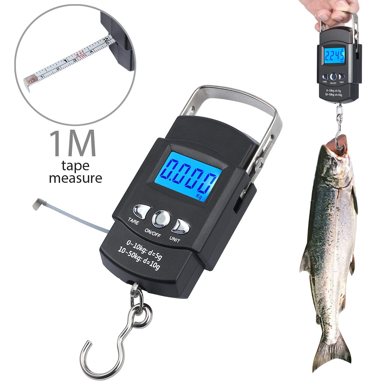 Kinstecks 50kg Fish Scale - Portable Electronic Scale with Illuminated ...