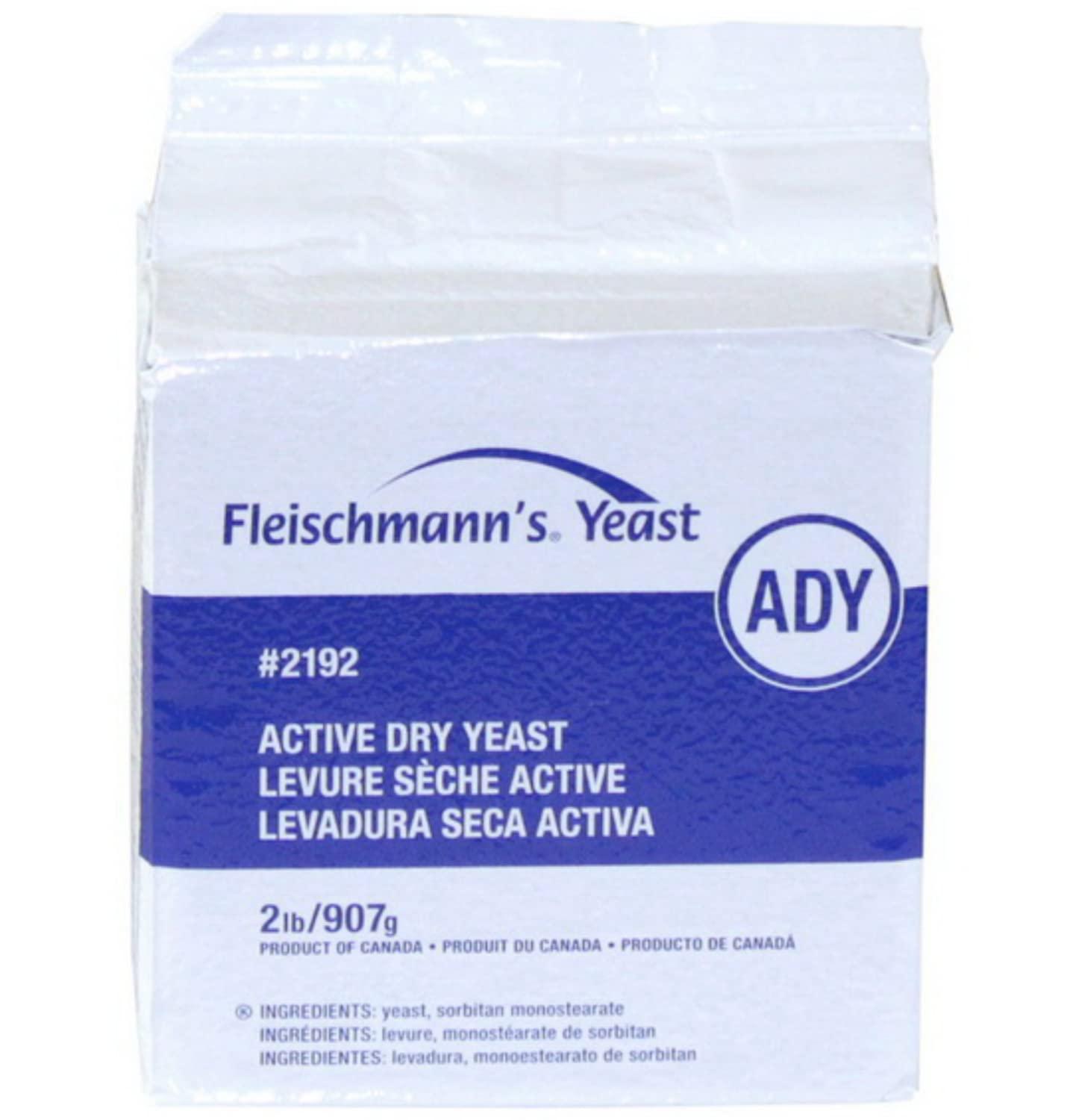 Fleischmann's Active Yeast 2 LB Bag - 2 Pound Pack - Fresh Baking Yeast ...