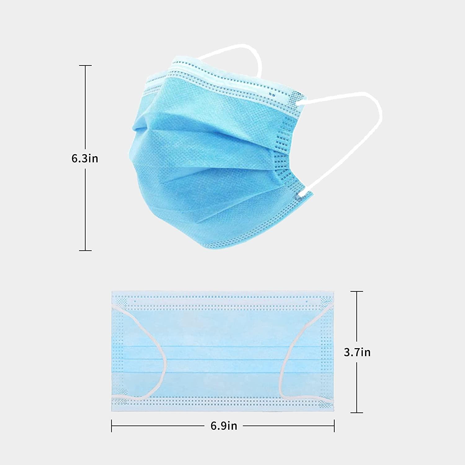 FFG Face Mask 50PCS Adult Disposable Masks 3-Layer Filter Protection ...