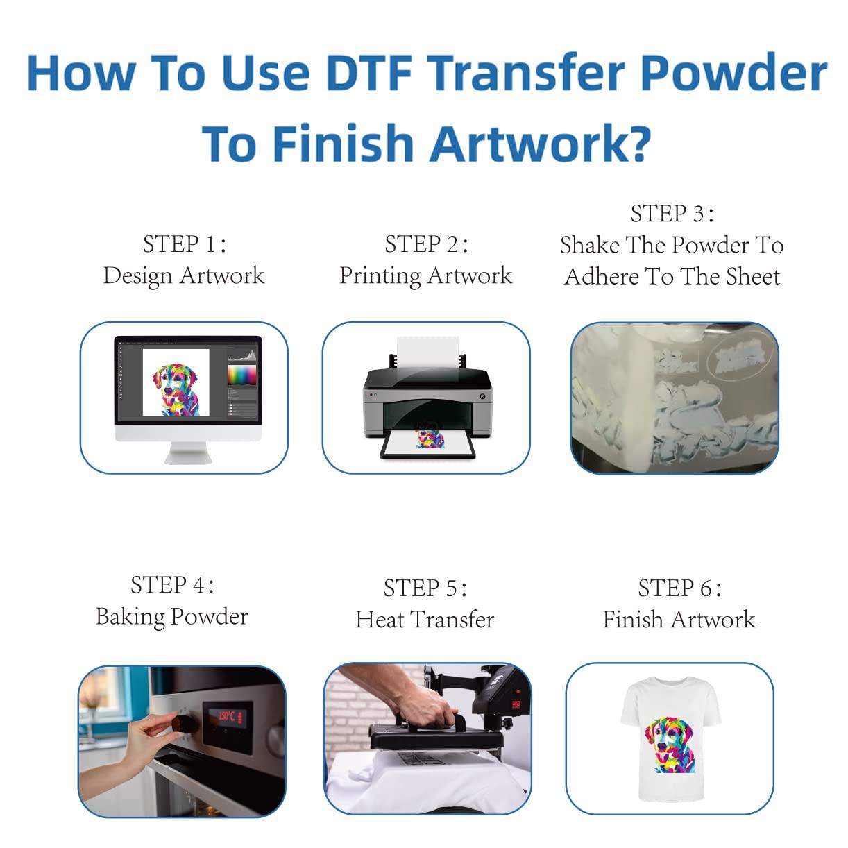 DTF Transfer Powder Film Kit for DTF Sublimation Printer DTF Starter ...