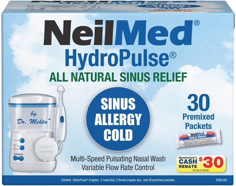 NeilMed Hydropulse Multi-Speed Electric Nasal Sinus Irrigation System ...