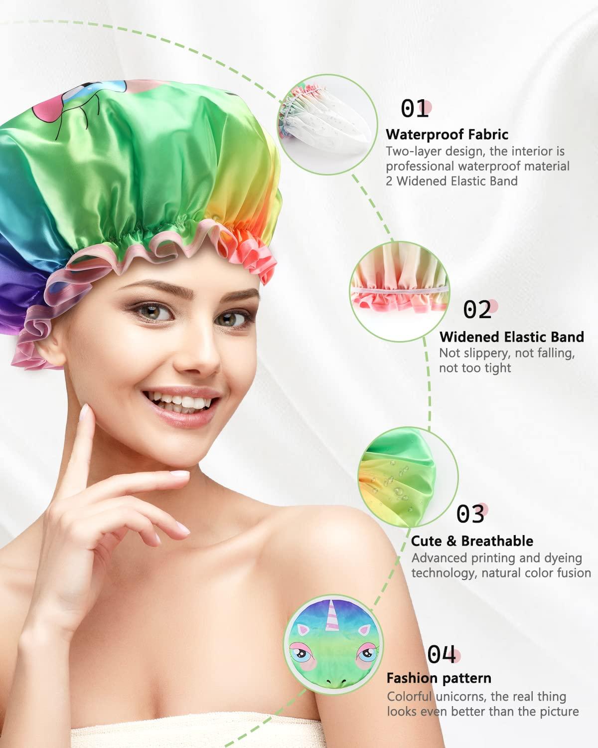 Mikimini Unicorn Shower Hood for Women & Kids - Reusable Double ...