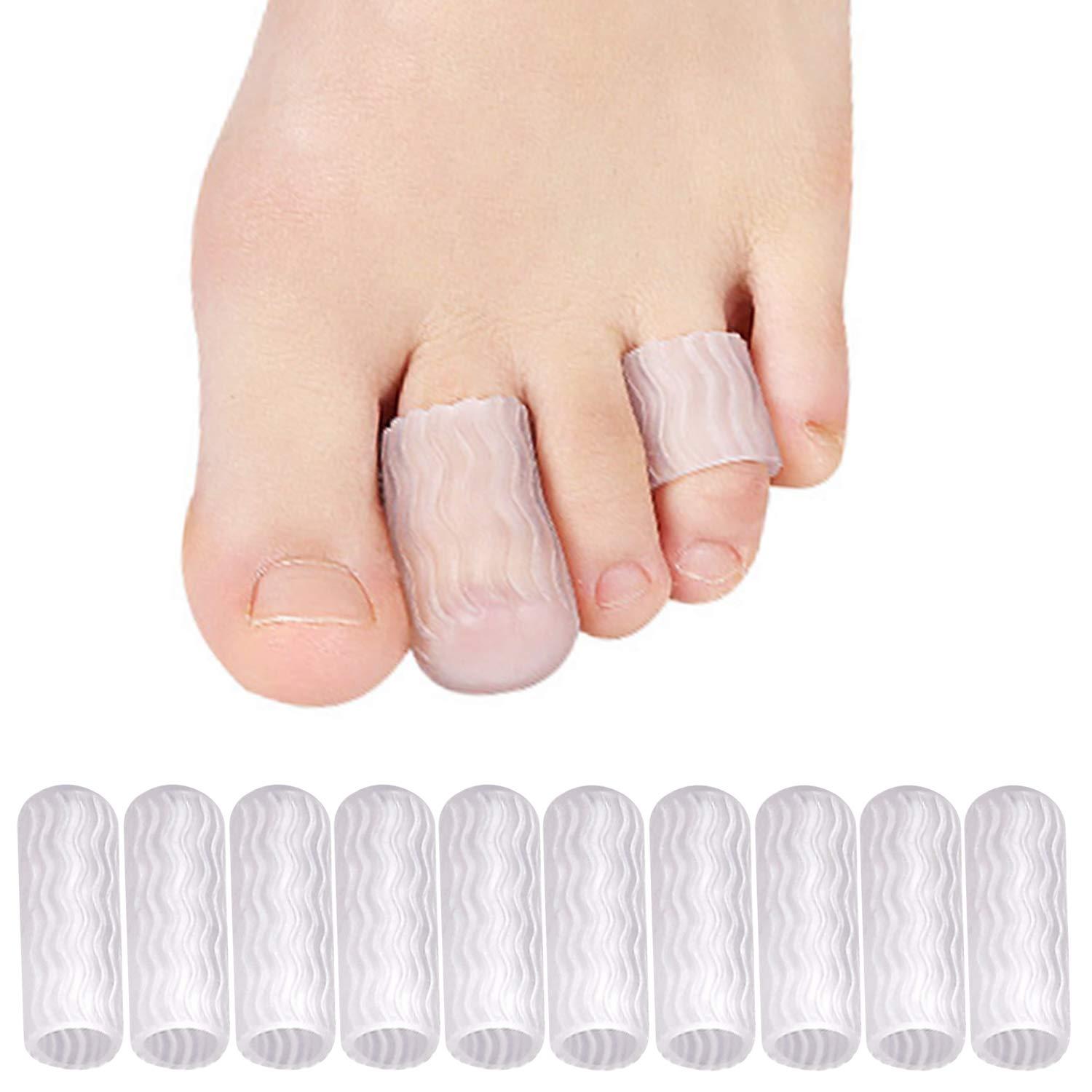 10 Pcs Silicone Toe Protectors for Pain Relief and Friction Reduction ...