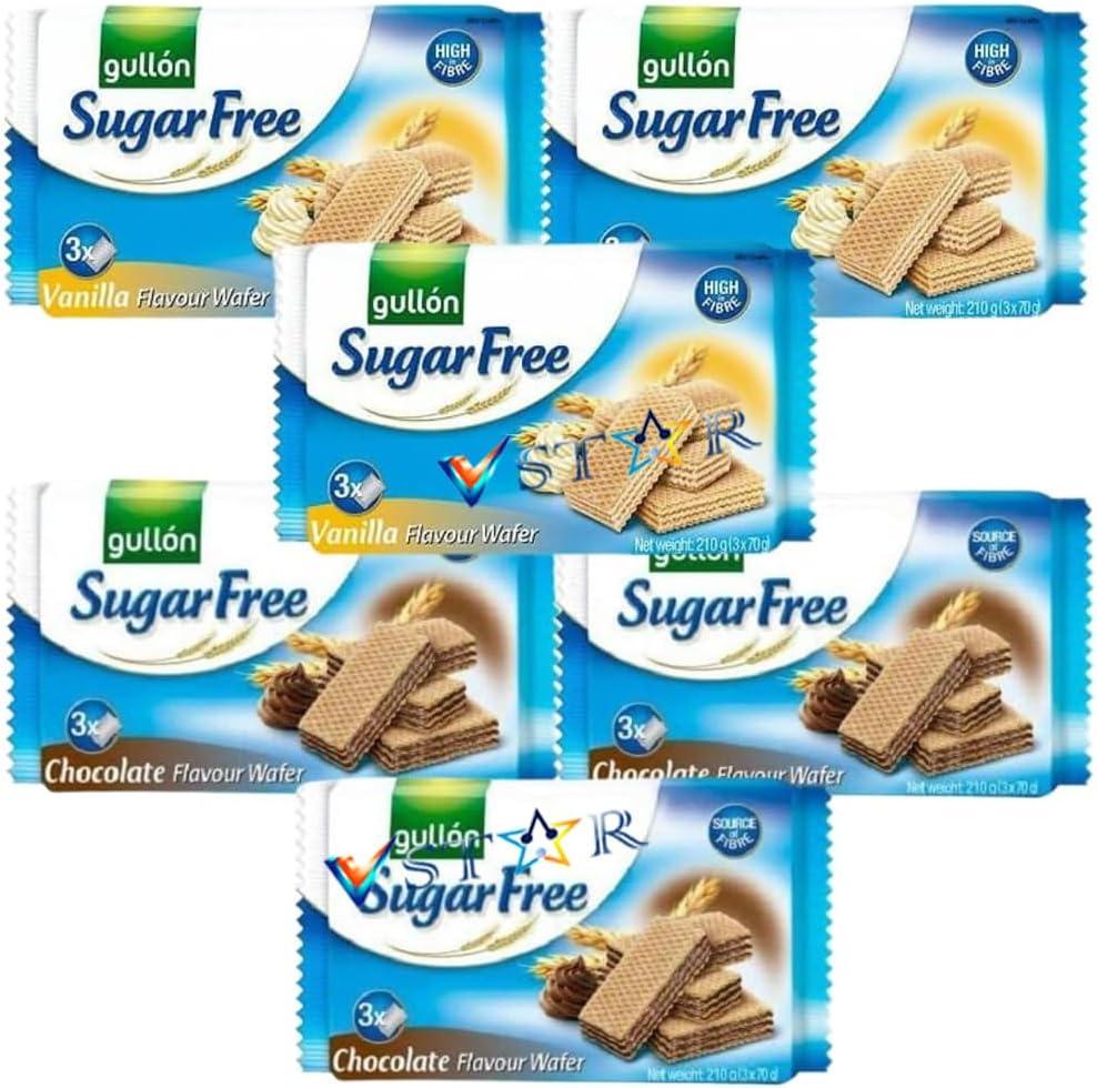 3 x Mixed Gullon Sugar Free Chocolate Flavour Wafer With Sugar Free ...