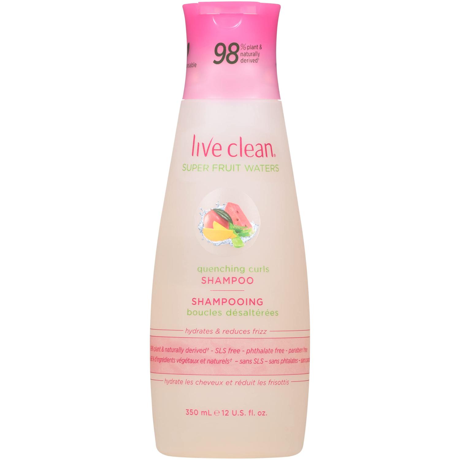 Live Clean Super Fruit Waters Shampoo 12 Oz | Quenching Curls with ...