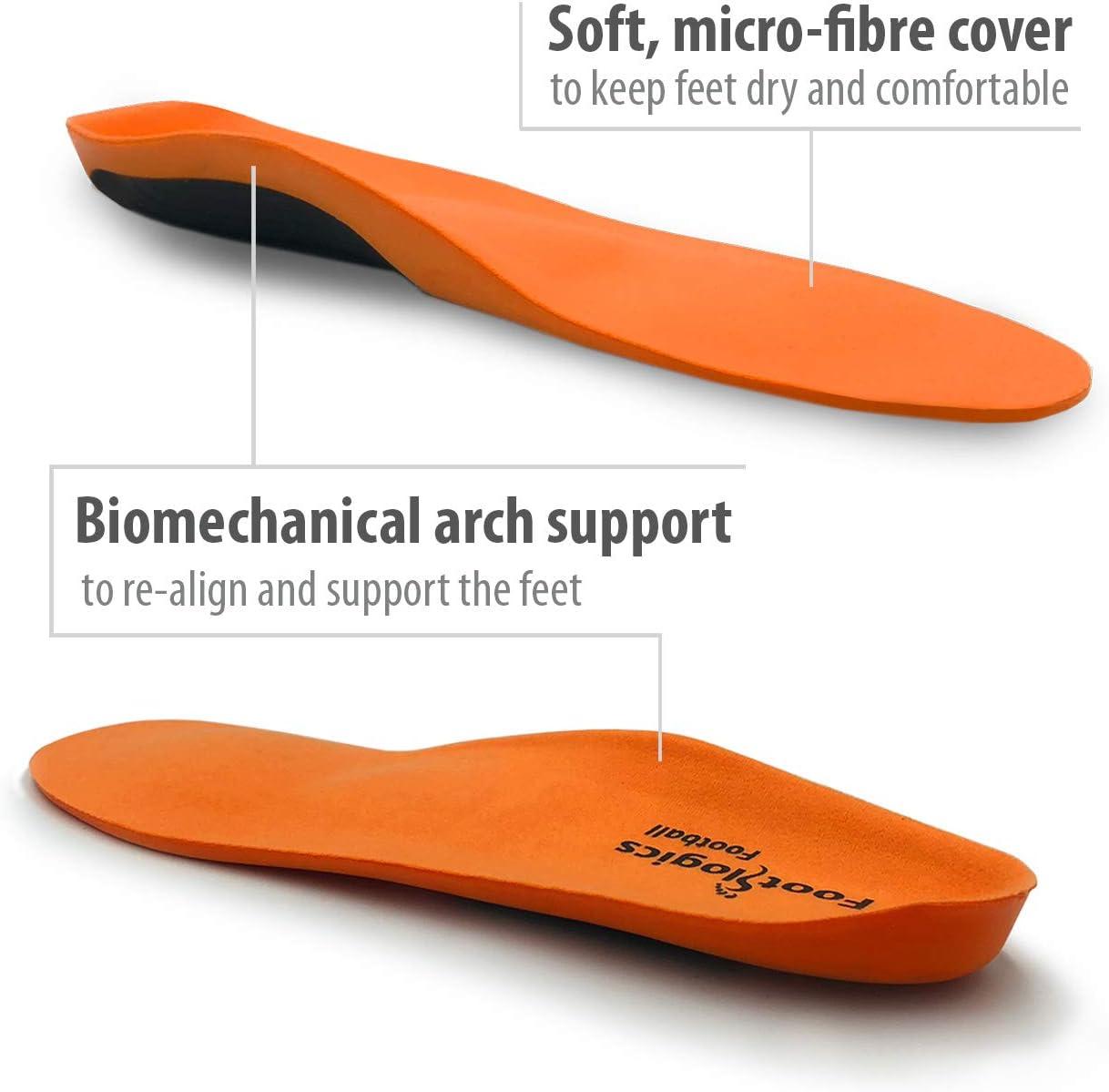 Footlogics Full-Length Soccer & Football Orthotic Insoles - Arch ...