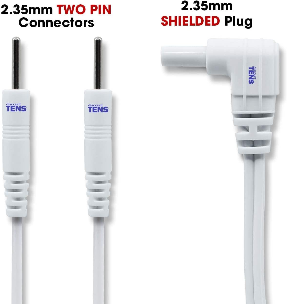 Tens Lead Wires 2 Snap Connectors (2 Pack) - Discount Tens Brand - Safety 2.35mm Plug | Buy Now ...