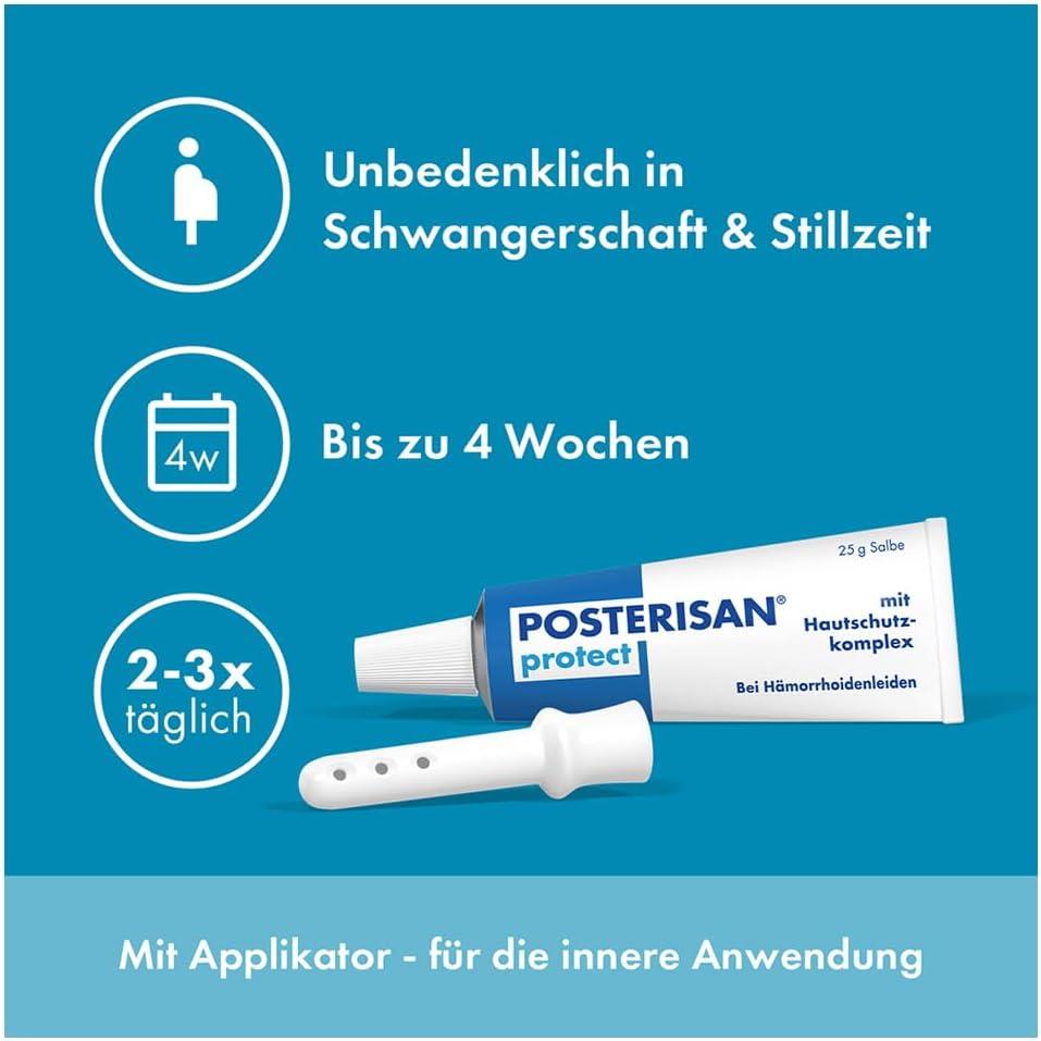 Posterisan Protect Rectal Ointment 50g - Fast Relief for Hemorrhoids ...