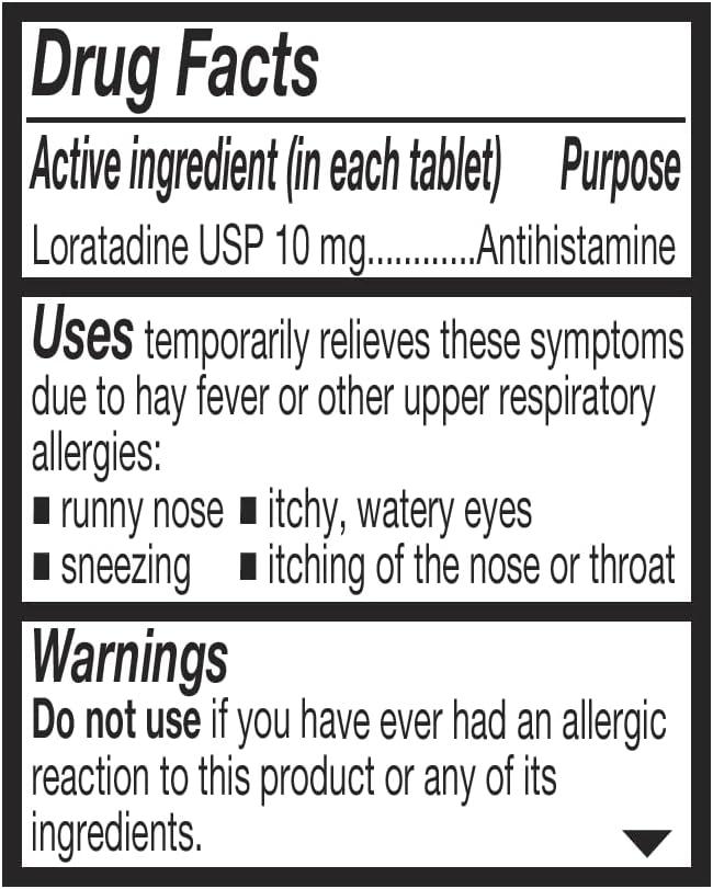 Rising Pharma Allergy Relief - Loratadine 10mg Tablets - 300 Count ...