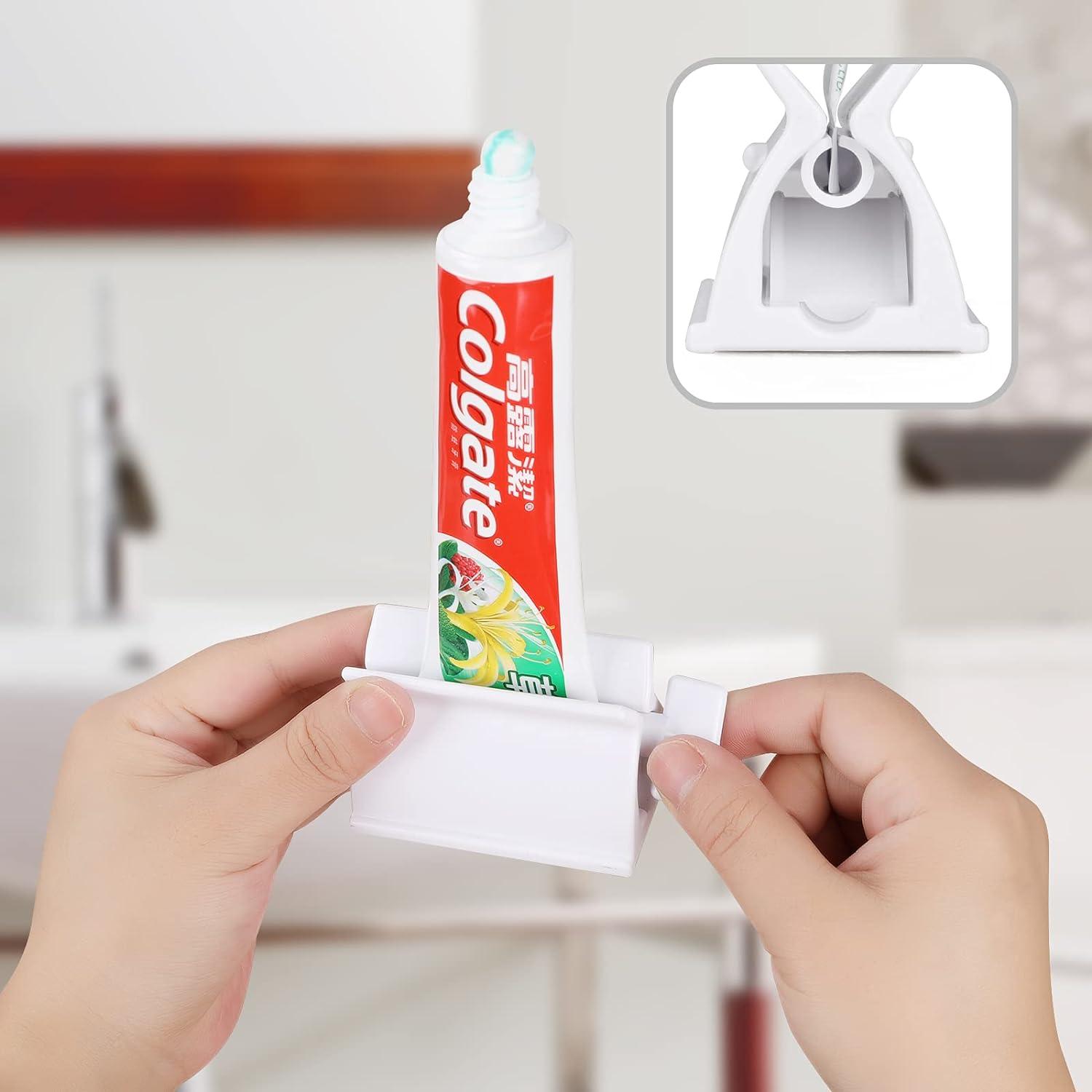 LONGFITE Toothpaste Squeezer Roller & Dispenser Stand Holder 2 Pack ...