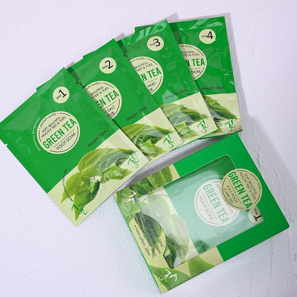 Green Tea 4 in 1 Foot Soak Set - Help Reduce Swelling and Treat Toe ...
